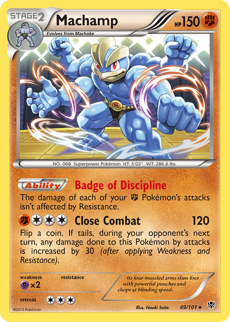 Machamp 49 Plasma Blast 2013 Pokemon Card Machamp 49 Plasma Blast 2013 Pokemon Card