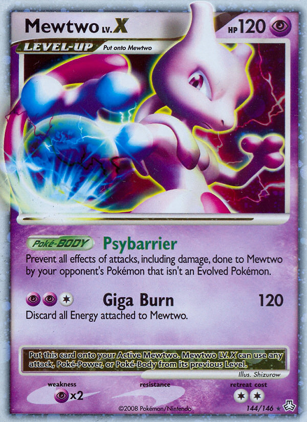 Mewtwo 144 Legends Awakened 2008 Pokemon Card