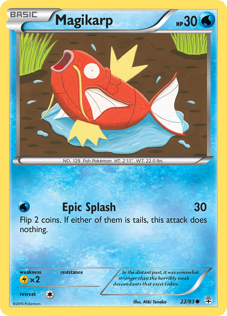 Magikarp 22 Generations 2016 Pokemon Card Magikarp 22 Generations 2016 Pokemon Card