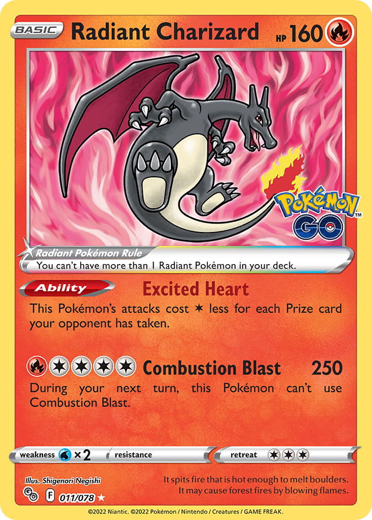 Radiant Charizard Pok mon GO Pok mon TCG Guru Radiant Charizard Pok mon GO Pok mon TCG Guru