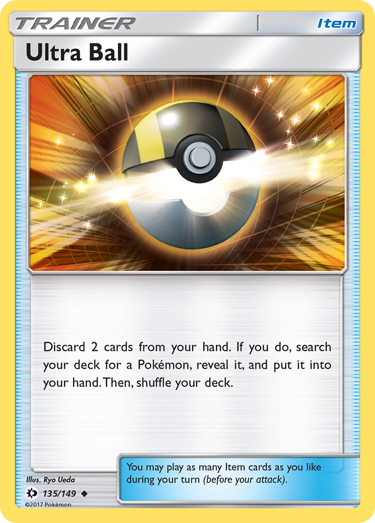 Ultra Ball 135 Sun Moon 2017 Pokemon Card