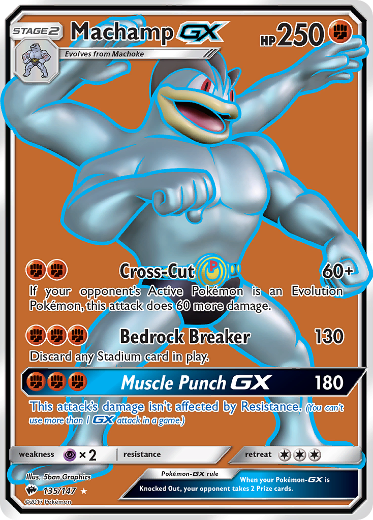 Machamp GX 135 Burning Shadows 2017 Pokemon Card Machamp GX 135 Burning Shadows 2017 Pokemon Card