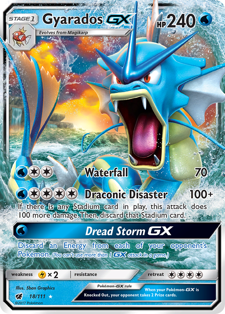 Gyarados GX 18 Crimson Invasion 2017 Pokemon Card