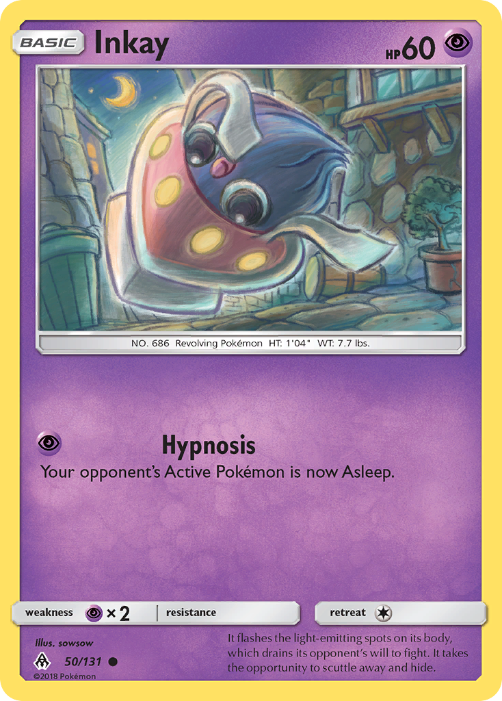 Inkay 50 Forbidden Light 2018 Pokemon Card Inkay 50 Forbidden Light 2018 Pokemon Card