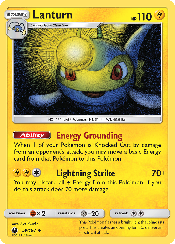 Lanturn 50 Celestial Storm 2018 Pokemon Card Lanturn 50 Celestial Storm 2018 Pokemon Card
