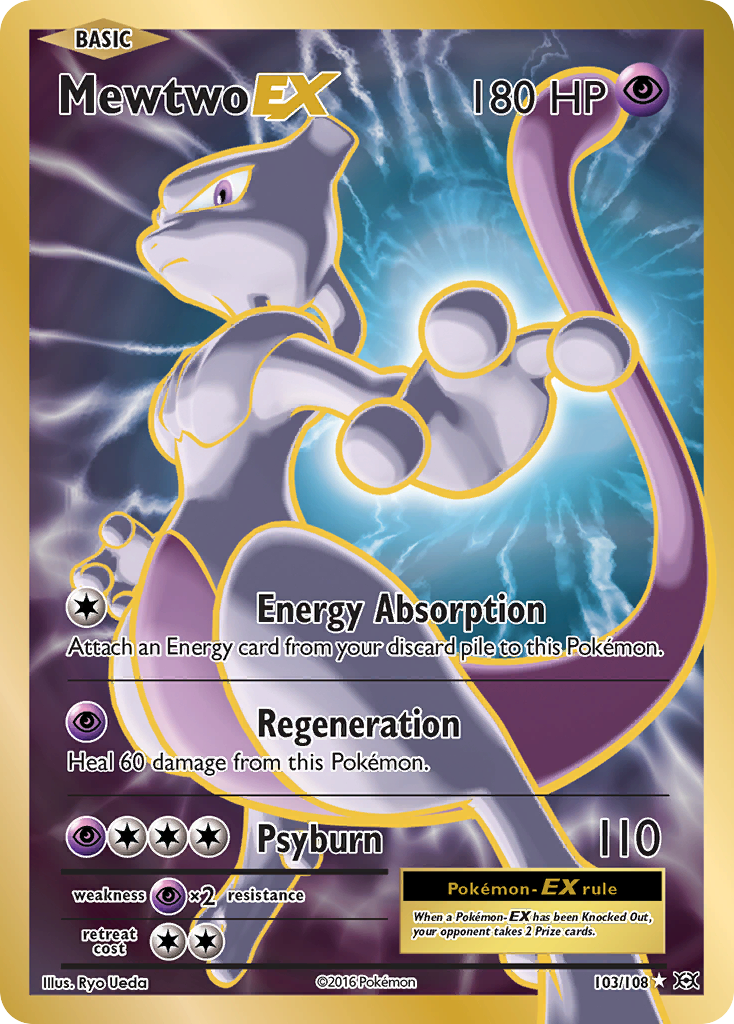 Mewtwo EX 103 Evolutions 2016 Pokemon Card