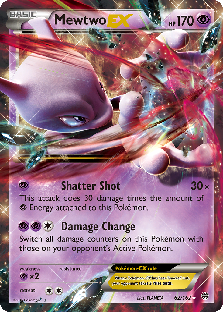 Mewtwo EX 62 BREAKthrough 2015 Pokemon Card Mewtwo EX 62 BREAKthrough 2015 Pokemon Card