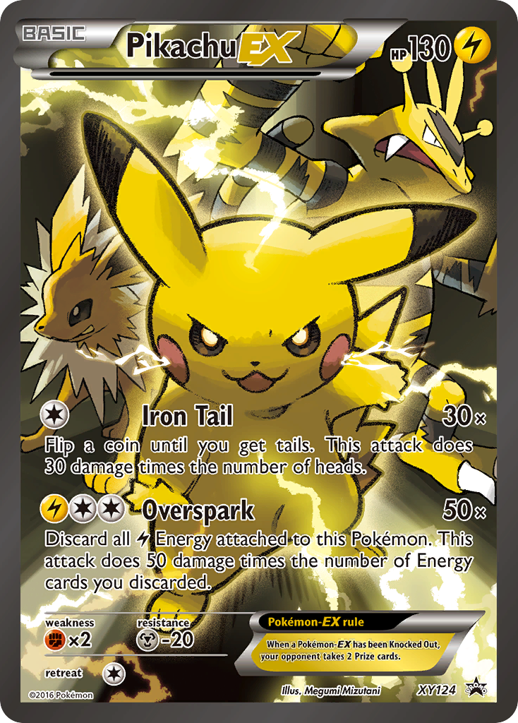 Pikachu EX XY124 XY Black Star Promos 2013 Pokemon Card Pikachu EX XY124 XY Black Star Promos 2013 Pokemon Card